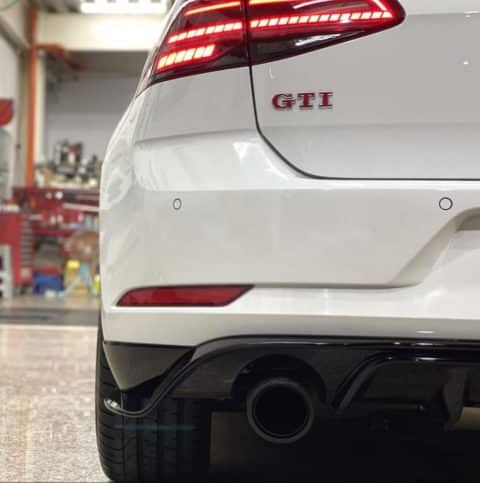 MK7.5 GTI TCR Piano Black Rear Diffuser - Premium DeutschCarbon